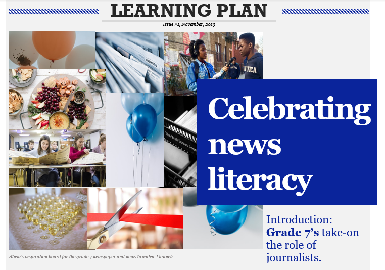 Creating a Newspaper – Grade 7 Learning Plan – Elementary Ed. Resource ...